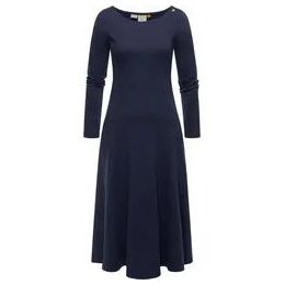 A-Linien-Kleid Ragwear "Appero Long" Gr. S (36), Normalgrößen, blau (navy) Damen Kleider Stylisches Langarm-Kleid für den Winter