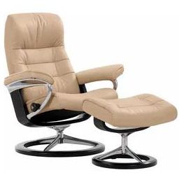 Relaxsessel stressless "Opal", braun (latte), B:79cm H:99cm T:71cm, Leder PALOMA: durchgefärbtes Semianilin-Möbelleder, Leder BATICK: durchgefärbtes und genarbtes Möbelleder, Sessel, mit Signature Base, Größe S, mit Schlaffunktion