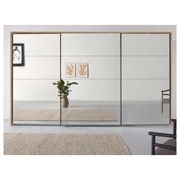 Schwebetürenschrank Rauch "Oteli" Schränke Gr. B/H/T: 368cm x 214cm x 68cm, ohne Beleuchtung, 3 St., braun (eiche artisan) mit Spiegelfront und Passepartout optional Beleuchtung