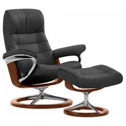 Relaxsessel stressless "Opal", schwarz, B:79cm H:99cm T:71cm, Leder PALOMA: durchgefärbtes Semianilin-Möbelleder, Leder BATICK: durchgefärbtes und genarbtes Möbelleder, Sessel, mit Signature Base, Größe S, mit Schlaffunktion