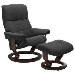 Relaxsessel stressless "Mayfair" Sessel Gr. Microfaser DINAMICA, Classic Base Braun, Relaxfunktion-Drehfunktion-PlusTMSystem-Gleitsystem, B/H/T: 75cm x 99cm x 73cm, grau (charcoal dinamica) mit Classic Base, Gestell Braun