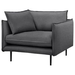 1,5-Sitzer Inosign "Somba" Sofas Gr. B/H/T: 107cm x 88cm x 103cm, Filzoptik, grau (anthrazit) mit dickem Keder und eleganter Optik