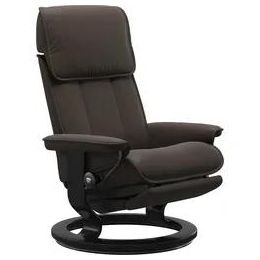 Relaxsessel stressless "Admiral" Sessel Gr. Leder BATICK, PowerTM Leg & Back-ohne Akku-Classic Base Schwarz, B/H/T: 78 cm x 101 cm x 73 cm, braun (brown batick) verstellbar, optional 2-motorisch, Größe M & L, Gestell Schwarz