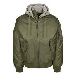 Anorak BRANDIT "Brandit Herren Hooded MA1 Bomber Jacket" Gr. 5XL, grün (olive, grau) Herren Jacken