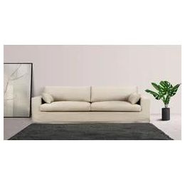 Big-Sofa LeGer Home by Lena Gercke "Sölve" Sofas Gr. B/H/T: 274cm x 86cm x 98cm, Baumwoll-/Leinenmix, beige (natur) mit optischer Husse, weicher Sitzkomfort