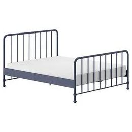 Metallbett Vipack "Bronxx", blau (blau matt, blau matt, blau matt), B:166,5cm H:110cm L:207cm, Betten, aus Metall