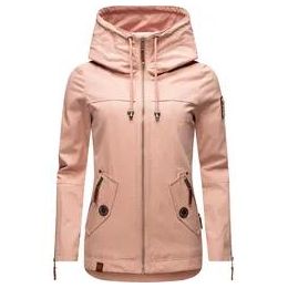 Outdoorjacke Navahoo "Wekoo" Gr. M (38), rosa (dunkelrosa) Damen Jacken moderner Übergangsparka aus Baumwolle mit Kapuze