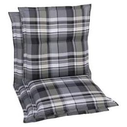 Sesselauflage GO-DE, grau (grau, creme), B:50cm H:9cm T:110cm, Polyester, Polyurethan, Polsterauflagen, 110x50 cm