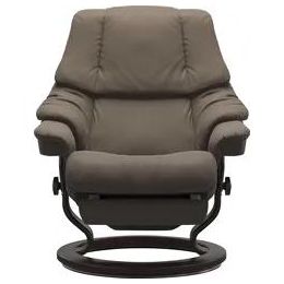 Relaxsessel stressless "Reno" Sessel Gr. Leder BATICK, PowerTM Leg & Back-Classic Base Braun-L, B/H/T: 88cm x 98cm x 77cm, braun (mole batick) elektrisch verstellbar, optional 2-motorisch, Größe M & L