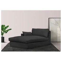 Recamiere LeGer Home by Lena Gercke "Sölve" Sofas Gr. B/H/T: 122cm x 86cm x 174cm, Material, Recamiere links, grau (anthrazit) mit optischer Husse, weicher Sitzkomfort