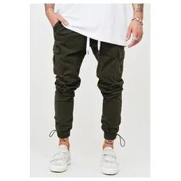 Cargohose behype "YONAH" Gr. 38, Länge 32, grün (khaki) Herren Hosen mit elastischem Bund