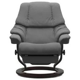 Relaxsessel stressless "Reno" Sessel Gr. Microfaser DINAMICA, PowerTM Leg & Back-Classic Base Braun-M, B/H/T: 79cm x 98cm x 78cm, grau (dark grey dinamica) elektrisch verstellbar, optional 2-motorisch, Größe M & L