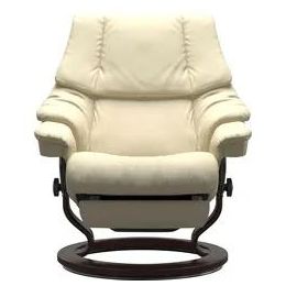 Relaxsessel stressless "Reno" Sessel Gr. Leder PALOMA, PowerTM Leg & Back-Classic Base Braun-M, B/H/T: 79cm x 98cm x 78cm, beige (vanilla paloma) elektrisch verstellbar, optional 2-motorisch, Größe M & L