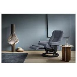 Relaxsessel stressless "Mayfair" Sessel Gr. Leder PALOMA, PowerTM Leg & Back-ohne Akku-Classic Base Schwarz, 1098461850, B/H/T: 79cm x 101cm x 77cm, blau (sparrow blue paloma) elektrisch verstellbar, optional 2-motorisch, Größe M & L