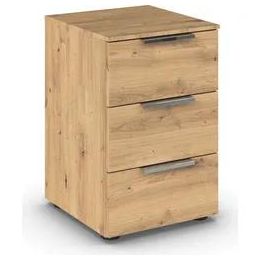 Nachtkommode Rauch "Flipp" Sideboards Gr. B/H/T: 40 cm x 61 cm x 42 cm, 3 St., braun (eiche artisan) mit 3 Schubladen und Soft-Close-Funktion