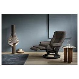 Relaxsessel stressless "Mayfair" Sessel Gr. Leder BATICK, PowerTM Leg & Back-ohne Akku-Classic Base Schwarz, 1098461850, B/H/T: 88cm x 102cm x 76cm, braun (brown batick) elektrisch verstellbar, optional 2-motorisch, Größe M & L