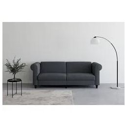 3-Sitzer DOREL HOME "Felix II, Schlafsofa 236cm, (Liegefläche 108x190cm), Rückenlehne" Sofas Gr. B/H/T: 236cm x 83cm x 87cm, Cord, Ohne Knöpfe, grau (anthrazit) 3-fach verstellbar, Sitzhöhe 46 cm, Cord