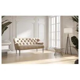 2,5-Sitzer Places of Style Sofas Gr. B/H/T: 173cm x 97cm x 87cm, Luxus-Microfaser Vintageoptik, beige mit Knopfheftung,in verschieden Stoffarten