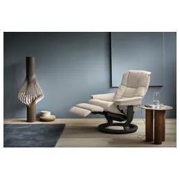 Relaxsessel stressless "Mayfair" Sessel Gr. ROHLEDER Stoff Q2 FARON, PowerTM Leg & Back-ohne Akku-Classic Base Schwarz, 1098461850, B/H/T: 79cm x 101cm x 77cm, beige (light q2 faron) elektrisch verstellbar, optional 2-motorisch, Größe M & L