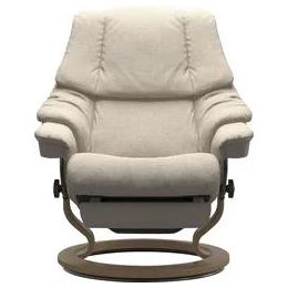 Relaxsessel stressless "Reno" Sessel Gr. ROHLEDER Stoff Q2 FARON, PowerTM Leg & Back-Classic Base Eiche, B/H/T: 79cm x 98cm x 78cm, beige (light q2 faron) elektrisch verstellbar, optional 2-motorisch, Größe M & L