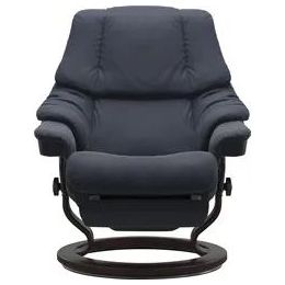 Relaxsessel stressless "Reno" Sessel Gr. Leder PALOMA, PowerTM Leg & Back-Classic Base Braun-M, B/H/T: 79cm x 98cm x 78cm, blau (oxford blue paloma) elektrisch verstellbar, optional 2-motorisch, Größe M & L