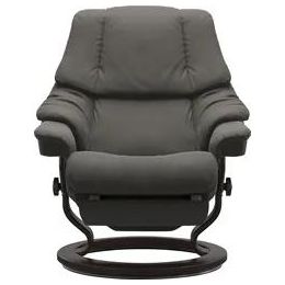 Relaxsessel stressless "Reno" Sessel Gr. Leder PALOMA, PowerTM Leg & Back-Classic Base Braun-M, B/H/T: 79cm x 98cm x 78cm, grau (metal grey paloma) elektrisch verstellbar, optional 2-motorisch, Größe M & L