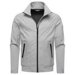 Outdoorjacke Ragwear "Collwie" Gr. M (50), grau (hellgrau) Herren Jacken wasserdichte Übergangsjacke mit hohem Kragen