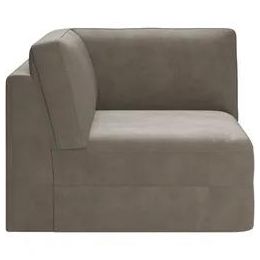 Sofa-Eckelement RAUM.ID "Innovid", braun (schlamm), B:105cm H:87cm T:105cm, 100% Polyester, Polsterelemente, Modernes Modul-Polsterprogramm