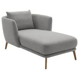 Schöner Wohnen Chaiselongue SCHÖNER WOHNEN-KOLLEKTION "Pearl - 5 Jahre Hersteller-Garantie, auch in Bouclé. Füße Massivholz" Sofas Gr. B/H/T: 101 cm x 71 cm x 161 cm, Velours, grau Maße (BHT): 10171161 cm