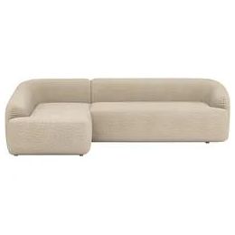 Ecksofa Inosign "Nergal, Einzelsofa oder L-Form" Sofas Gr. B/H/T: 296cm x 81cm x 196cm, Chenille-Struktur, Longchair links, grau (taupe) Modernes Design, schlichte Optik, stilvoller Blickfang im Wohnzimmer