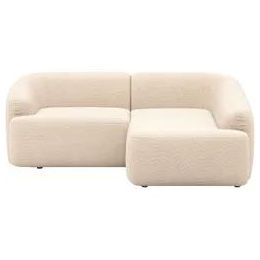 Ecksofa Inosign "Nergal, Einzelsofa oder L-Form" Sofas Gr. B/H/T: 216cm x 81cm x 196cm, Chenille-Struktur, Longchair rechts, beige (creme) Modernes Design, schlichte Optik, stilvoller Blickfang im Wohnzimmer