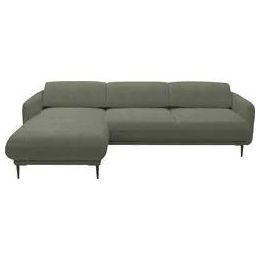 Ecksofa Andas "Skovsende Sitzbreite 245 cm, Rückenlehne stufenlos hochklappbar für" Sofas Gr. B/H/T: 269cm x 73cm x 156cm, Flachgewebe, Longchair links, Mit Rückenfunktion, grün individuellen Sitzkomfort Kopfteilverstellung, L-Form