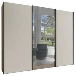 Schwebetürenschrank Wiemann "Monaco" Schränke Gr. B/H/T: 278,9 cm x 236 cm x 67 cm, 3 St., braun (bianco, eiche, nachbildung) hochwertige Beschläge