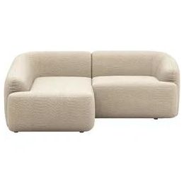 Ecksofa Inosign "Nergal, Einzelsofa oder L-Form" Sofas Gr. B/H/T: 216cm x 81cm x 196cm, Chenille-Struktur, Longchair links, grau (taupe) Modernes Design, schlichte Optik, stilvoller Blickfang im Wohnzimmer