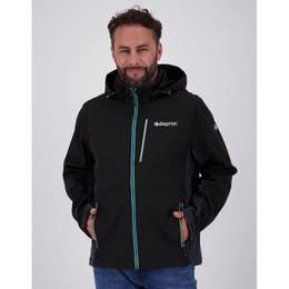 DEPROC Active Softshelljacke »NUNAVUT MEN II« auch in Großen Größen erhältlich schwarz L (52) L (52) Sportliche Softshelljacke mit kontrastfarbenen...