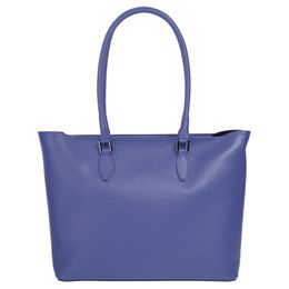 CLUTY Shopper echt Leder, Made in Italy violett
