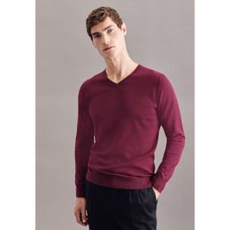 Seidensticker Strickpullover &raquo;Schwarze Rose&laquo; Langarm V-Neck Uni bordeaux 3XL 3XL Passform: Regular