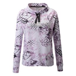 LPO Kapuzensweatshirt »VERNON C Women« in lässigem Oversized-Schnitt rosa 46 (L) 46 (L) Damen Sweatshirt mit Glitzer-Druck vorne
