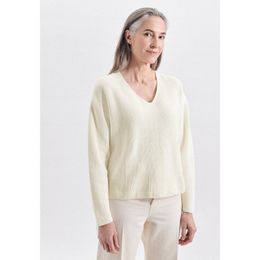 Seidensticker Strickpullover &raquo;Schwarze Rose&laquo; Langarm V-Neck Uni off white S S Passform: Regular Fit