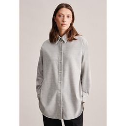Seidensticker Longbluse &raquo;Schwarze Rose&laquo; Langarm Kragen uni Melange grau XL42 XL42 Passform: Oversized