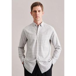 Seidensticker Businesshemd »Schwarze Rose« Regular Langarm Button-Down-Kragen Karo grau 3XL (48( - normale Ärmellängen normale Ärmellängen 3XL (48(...