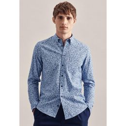 Seidensticker Businesshemd »Schwarze Rose« Regular Langarm Button-Down-Kragen Druck hellblau 3XL (48( - normale Ärmellängen normale Ärmellängen 3XL...