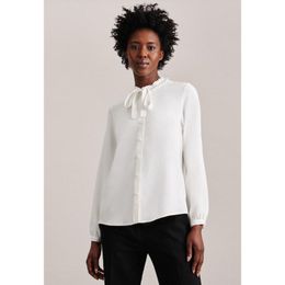 Seidensticker Klassische Bluse »Schwarze Rose« Langarm Rundhals Uni white L40 L40 Passform: Regular