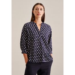Seidensticker Klassische Bluse »Schwarze Rose« 3/4-Arm Kragen Punkte dunkelblau XL(42) XL(42) Passform: Regular