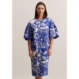Seidensticker Sommerkleid »Schwarze Rose« Kurzarm Rundhals Druck blau 7XL54 - Normalgrößen Normalgrößen 7XL54 Passform: Regular