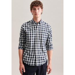 Seidensticker Businesshemd &raquo;Schwarze Rose&laquo; Regular Langarm Button-Down-Kragen Karo dunkelblau 3XL (48( - normale &Auml;rmell&auml;ngen normale &Auml;rmell&auml;ngen...