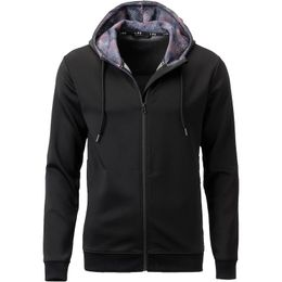 LPO Kapuzensweatshirt »SWEAT GILFORD II MEN« mit Kontrastdetails schwarz M(40/42) M(40/42) Gemütliche Fitnessjacke mit durchgehendem Reißverschluss
