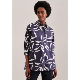 Seidensticker Schlupfbluse &raquo;Schwarze Rose&laquo; 3/4-Arm Kragen Druck dunkelblau 7XL (54) 7XL (54) Passform: Oversized