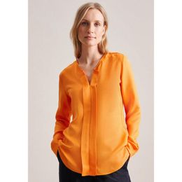 Seidensticker Schlupfbluse &raquo;Schwarze Rose&laquo; Langarm V-Neck Uni orange M38 M38 Passform: Regular