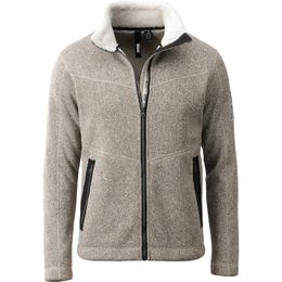 LPO Fleecejacke »CAMBLY V MEN« auch in Großen Größen erhältlich braun M (50) M (50) Angenehm wärmendes Double Face Teddyfleece